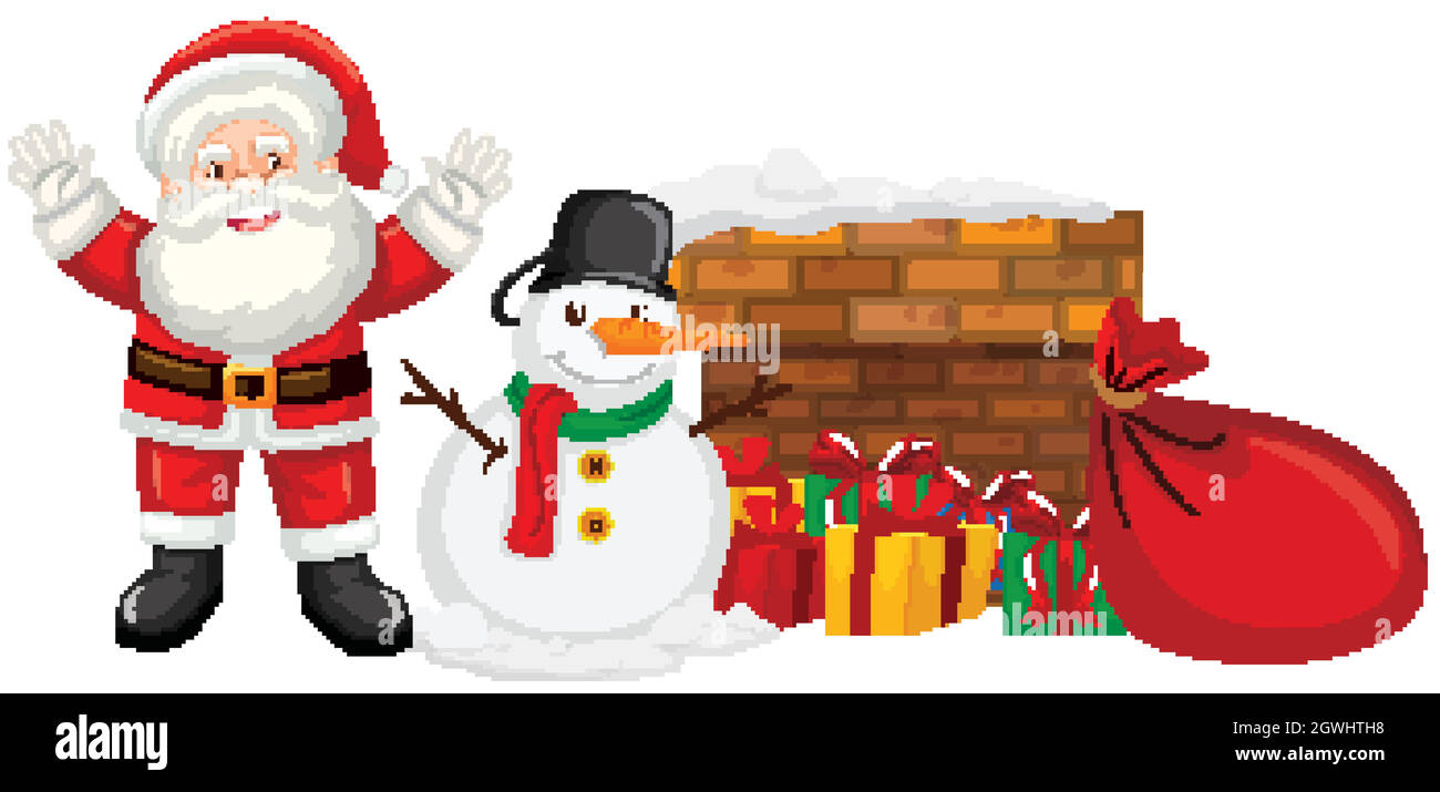 Santa claus chimney clipart hi-res stock photography and images - Alamy