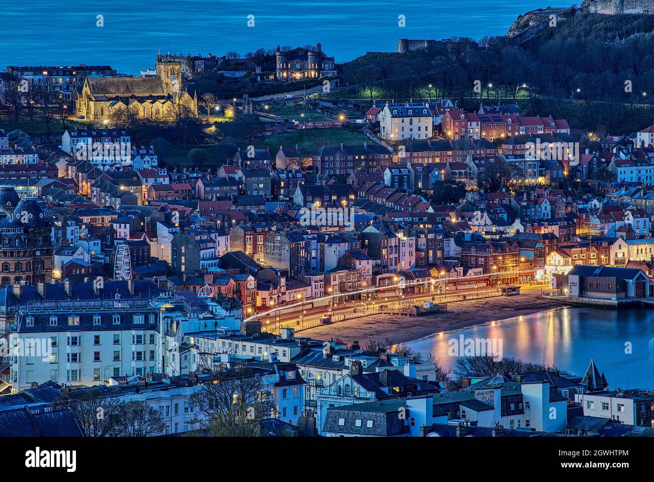 Illuminated buildings in scarborough hi-res stock photography and ...