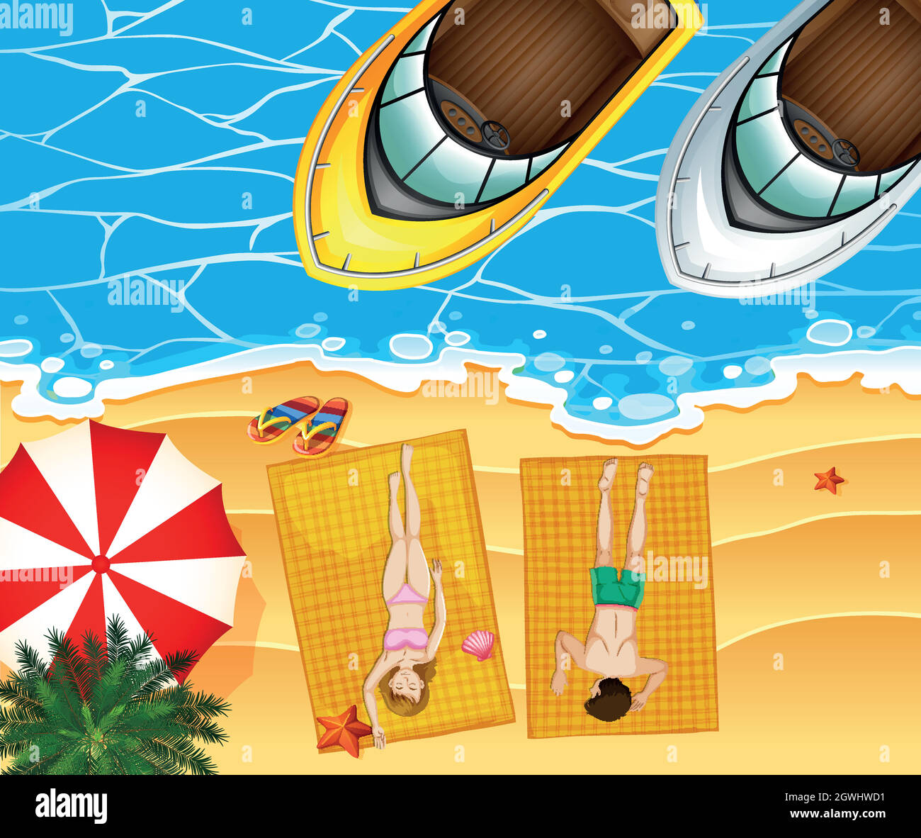 People on boats Stock Vector Images - Alamy