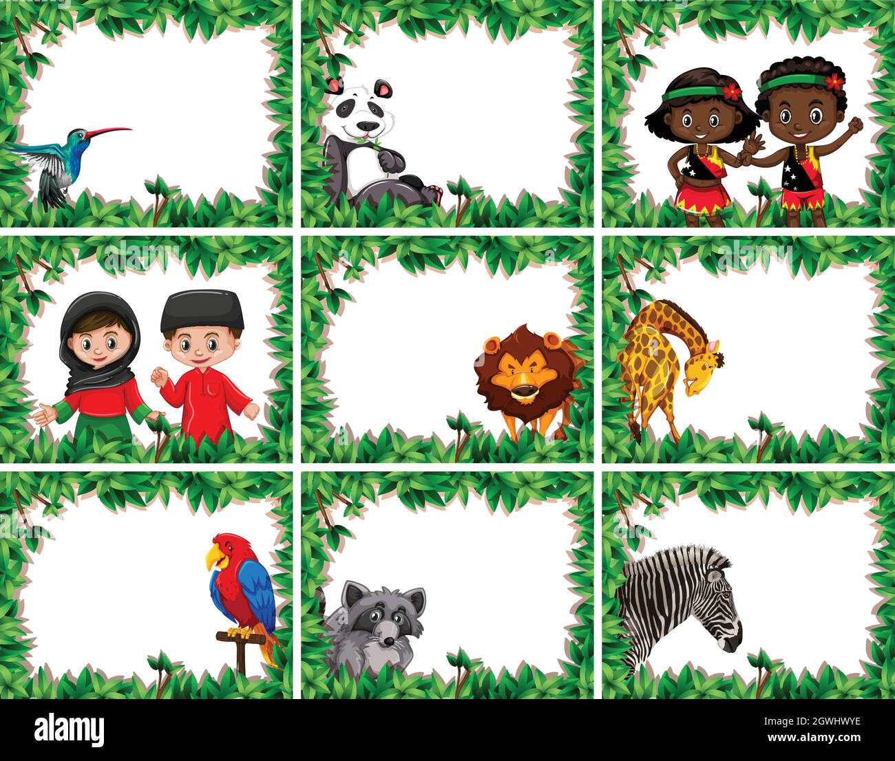 Animals of people Stock Vector Images - Alamy