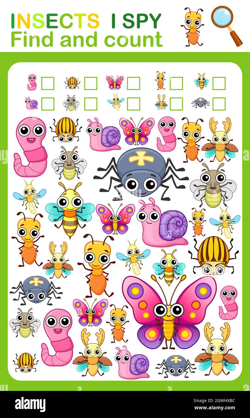 Printable worksheet for kindergarten and preschool book page i spy ...