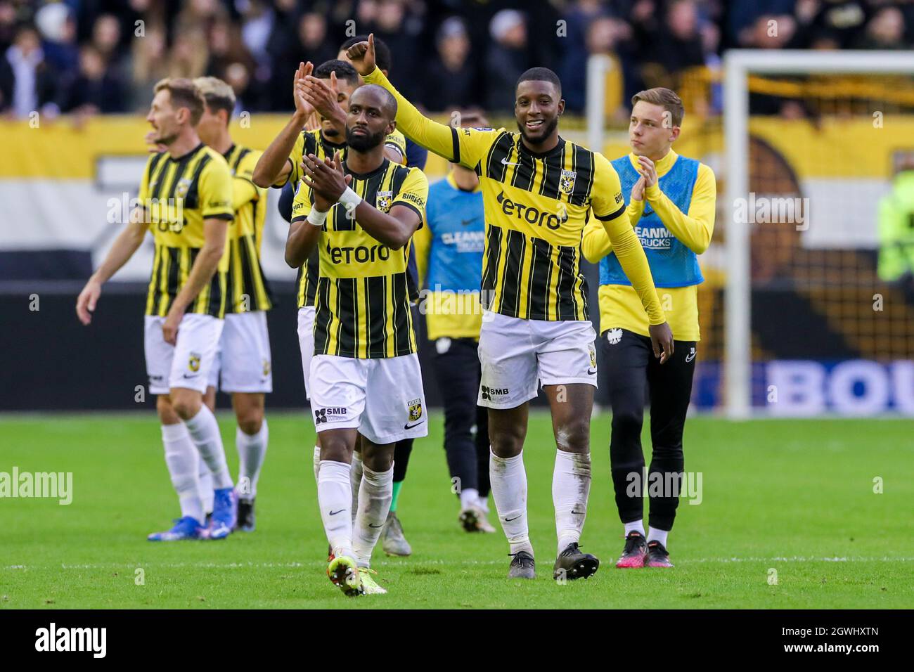 ARNHEM, NETHERLANDS - OCTOBER 3: Eli Dasa of Vitesse, Riechedly Bazoer ...