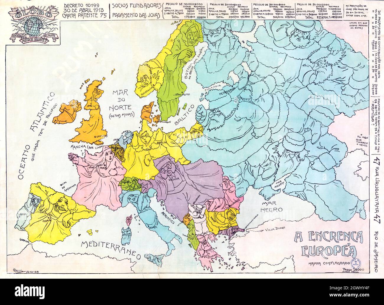 Satirical map of europe hi-res stock photography and images - Alamy