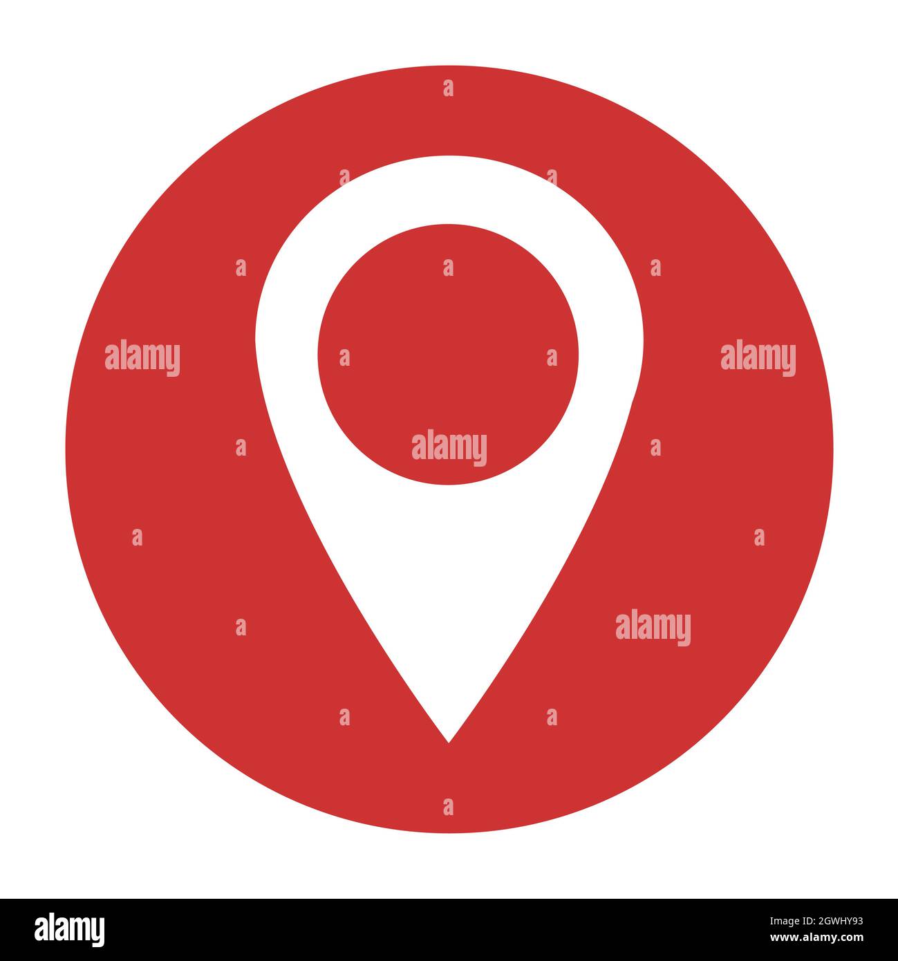 Location Icon Map Pointer Symbol Isolated On White Background Vector Web Button Stock Vector