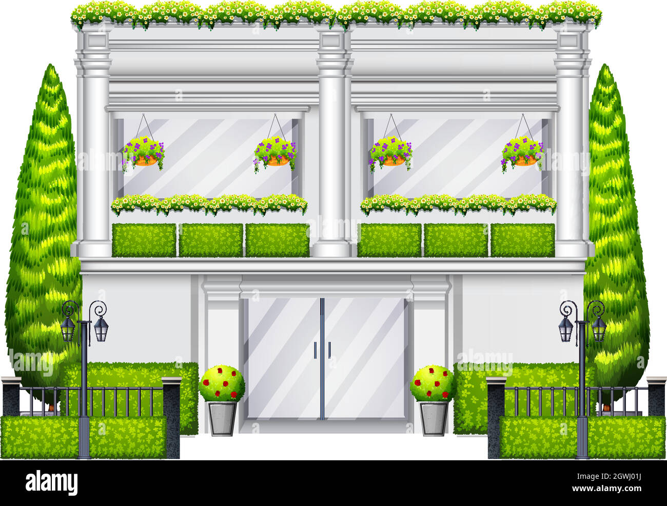 Commercial building Stock Vector Images - Alamy