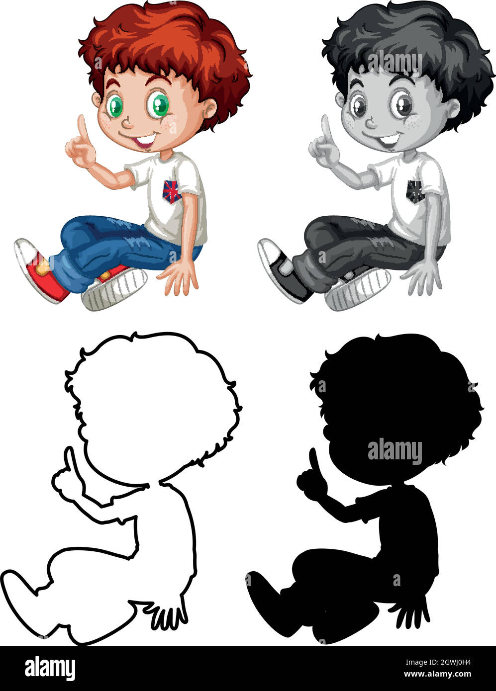 School character vector set Stock Vector Images - Alamy