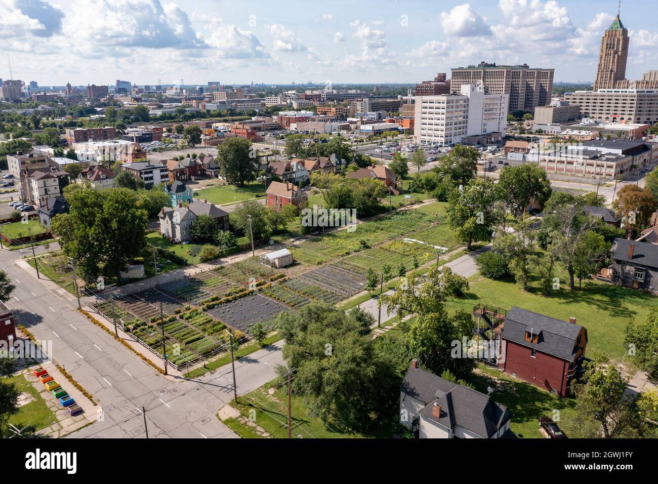 Detroit, Michigan - A nonprofit farm in midtown Detroit, called the ...