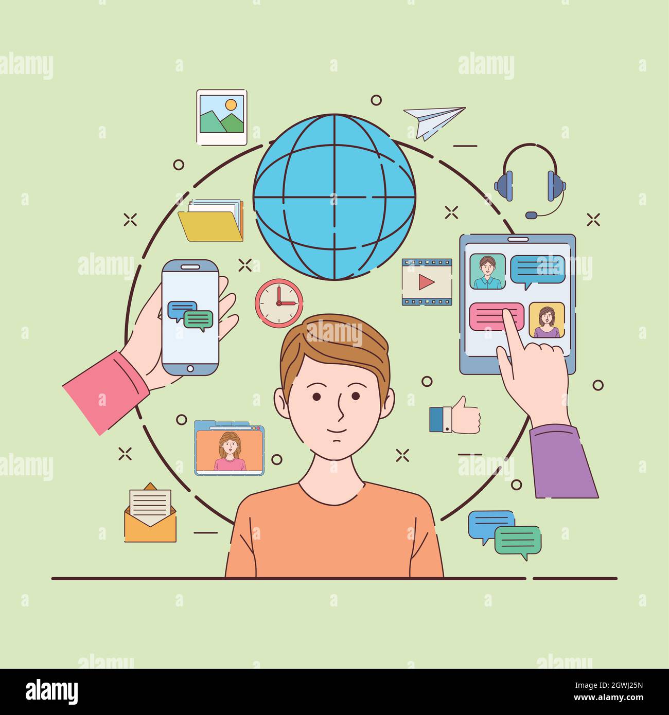digital work with user Stock Vector Image & Art - Alamy