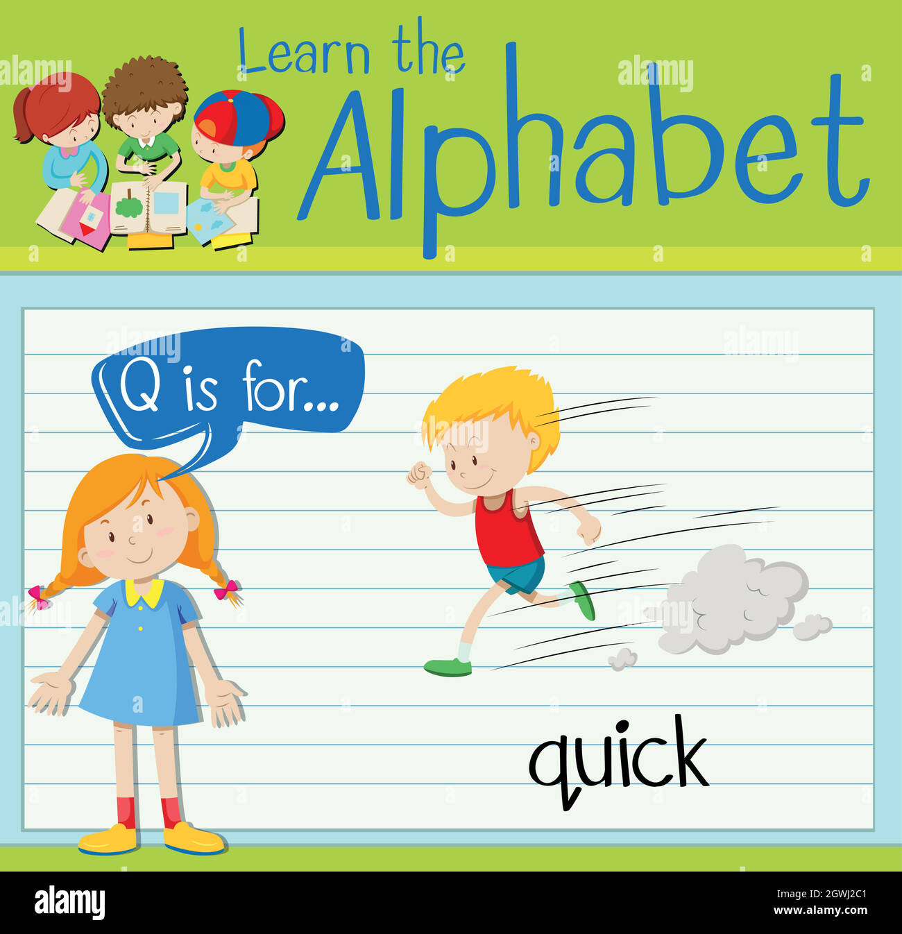 Flashcard letter run illustration Stock Vector Images - Alamy