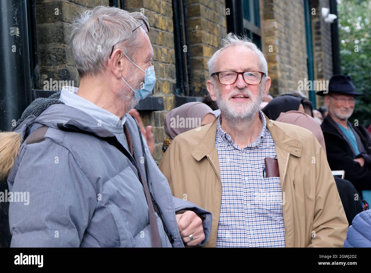 Cable Street, London, UK. 3rd Oct 2021. Michael Rosen. Jeremy Corbyn MP ...