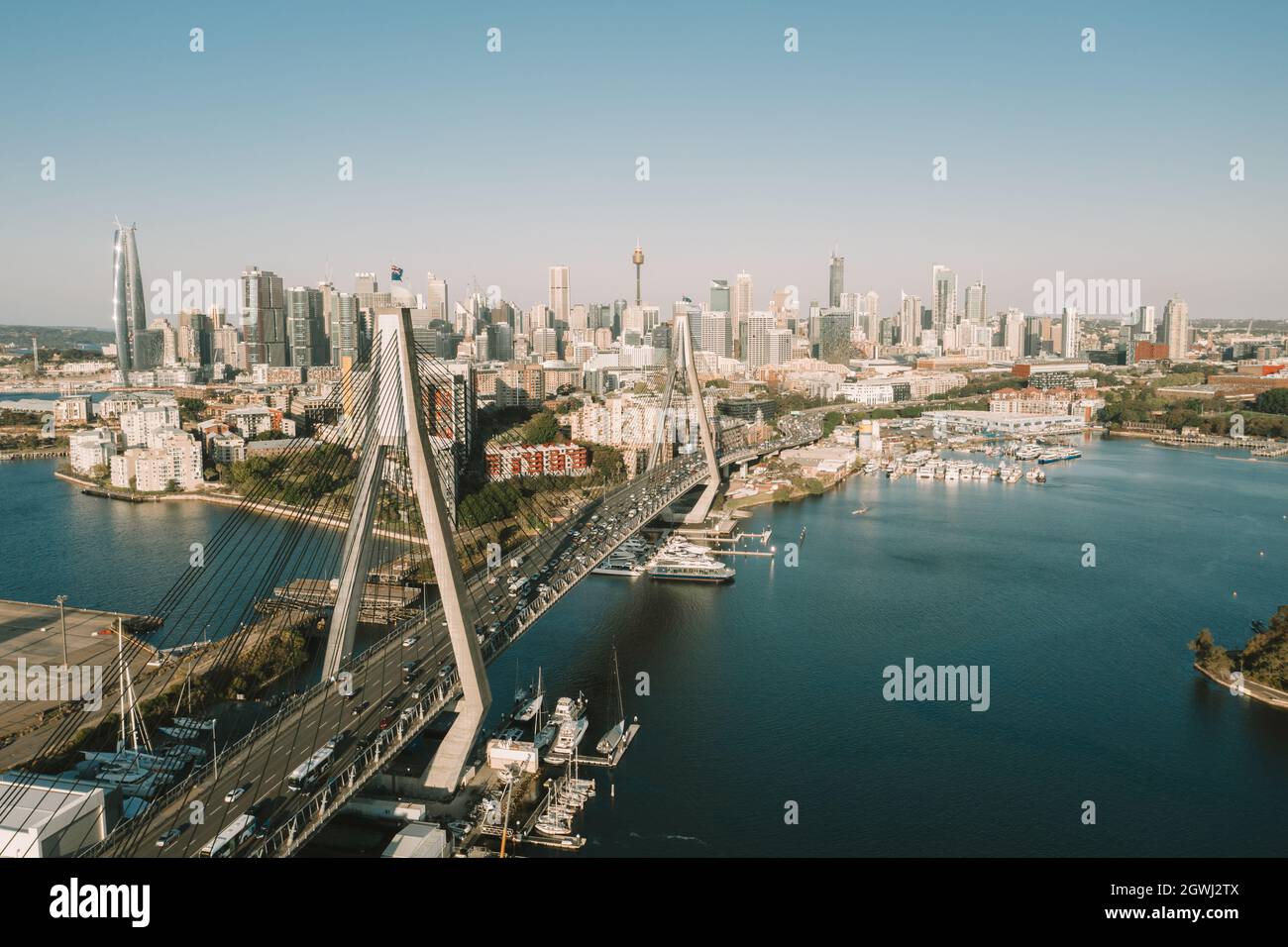 Anzac bridge aerial hi-res stock photography and images - Alamy