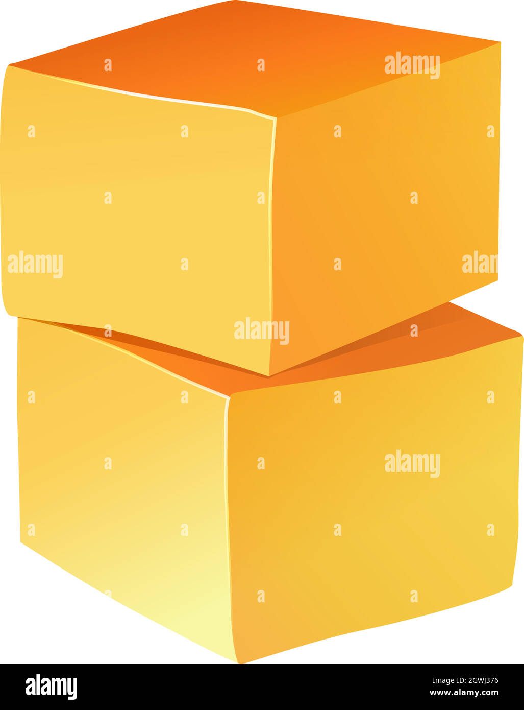 Cheddar cheese block Stock Vector Images - Alamy