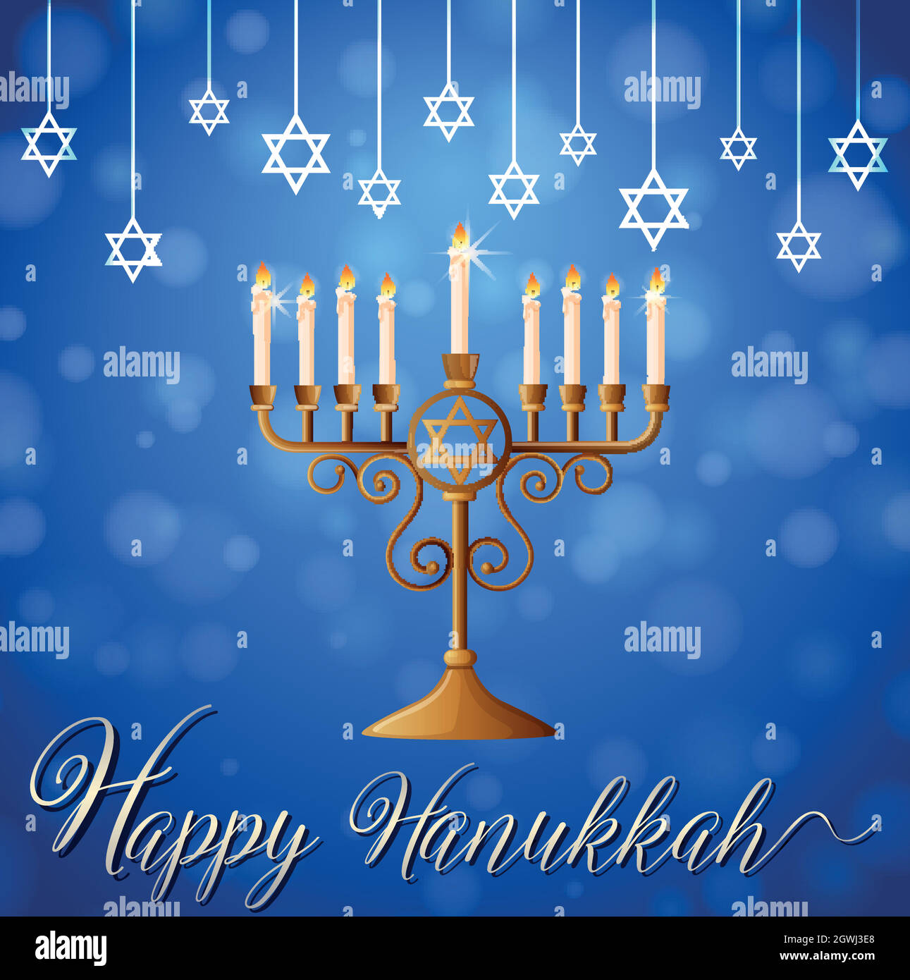Happy hanukkah card template banner Stock Vector Images - Alamy