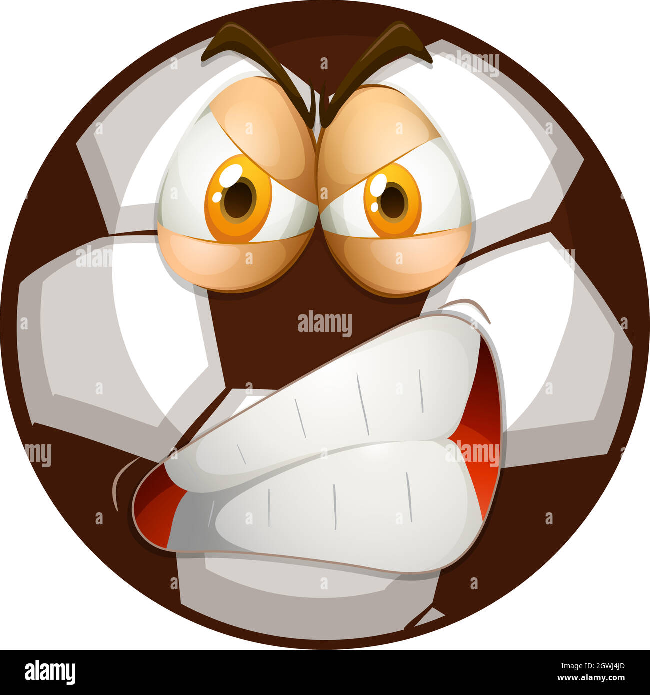 Football with angry face Stock Vector Image & Art - Alamy