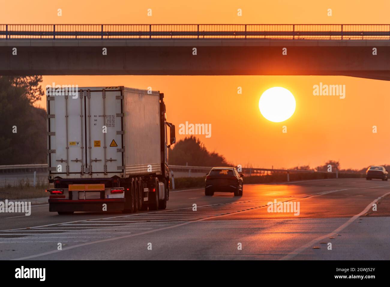 Container Truck Highway High Resolution Stock Photography and Images ...