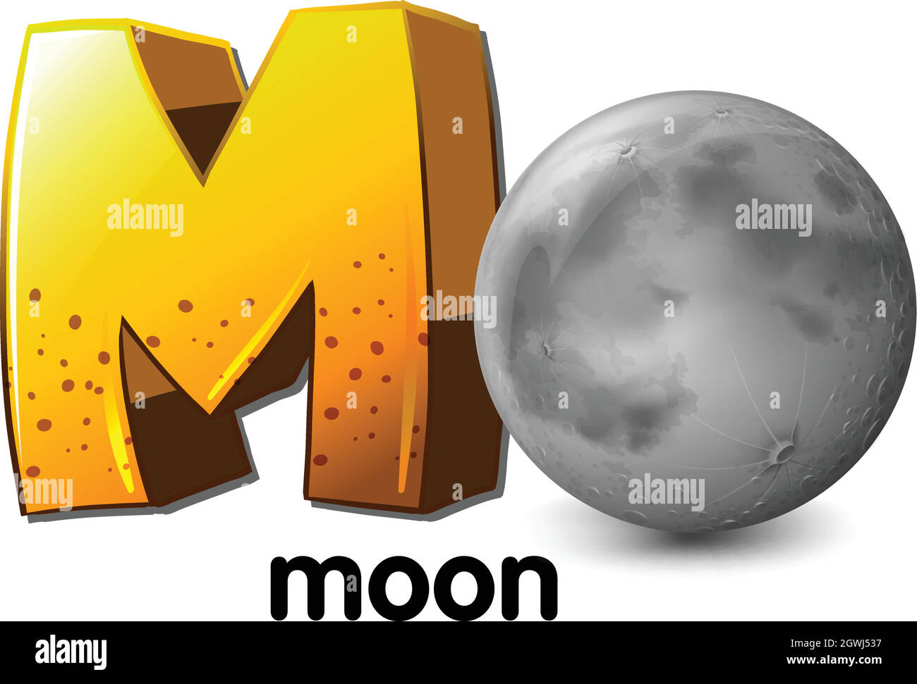 Moon alphabet hi-res stock photography and images - Alamy