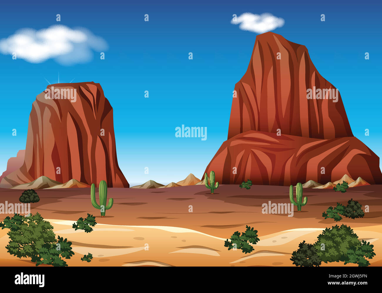 Blue desert mountains Stock Vector Images - Alamy