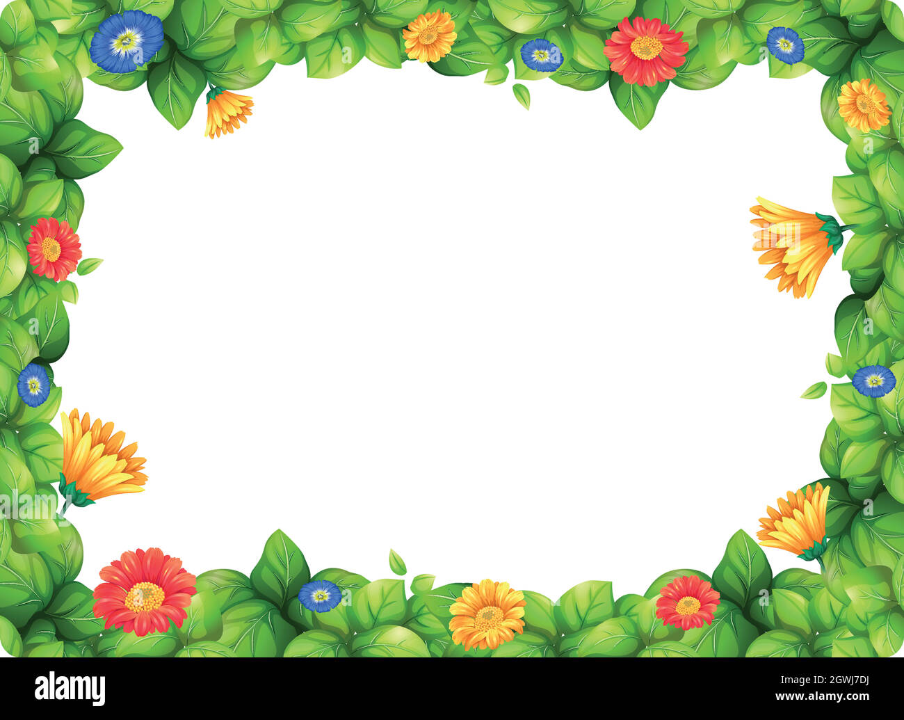 Beautiful gerbera flower frame Stock Vector Image & Art - Alamy