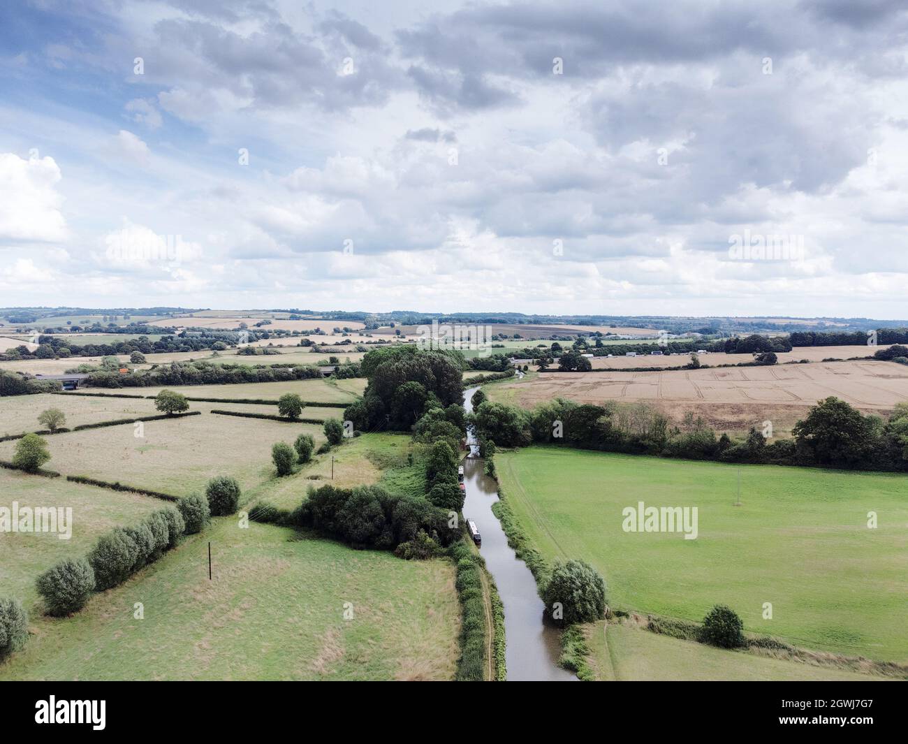 high above the village of Bodicote near the centre of Banbury in Oxfordshire england Stock Photo ...