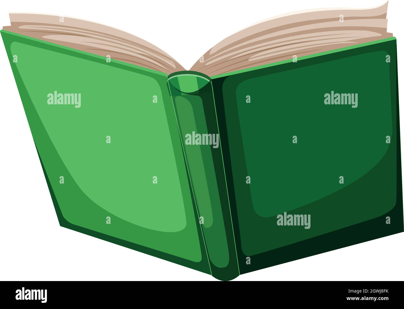 green isolated book background Stock Vector Image & Art - Alamy