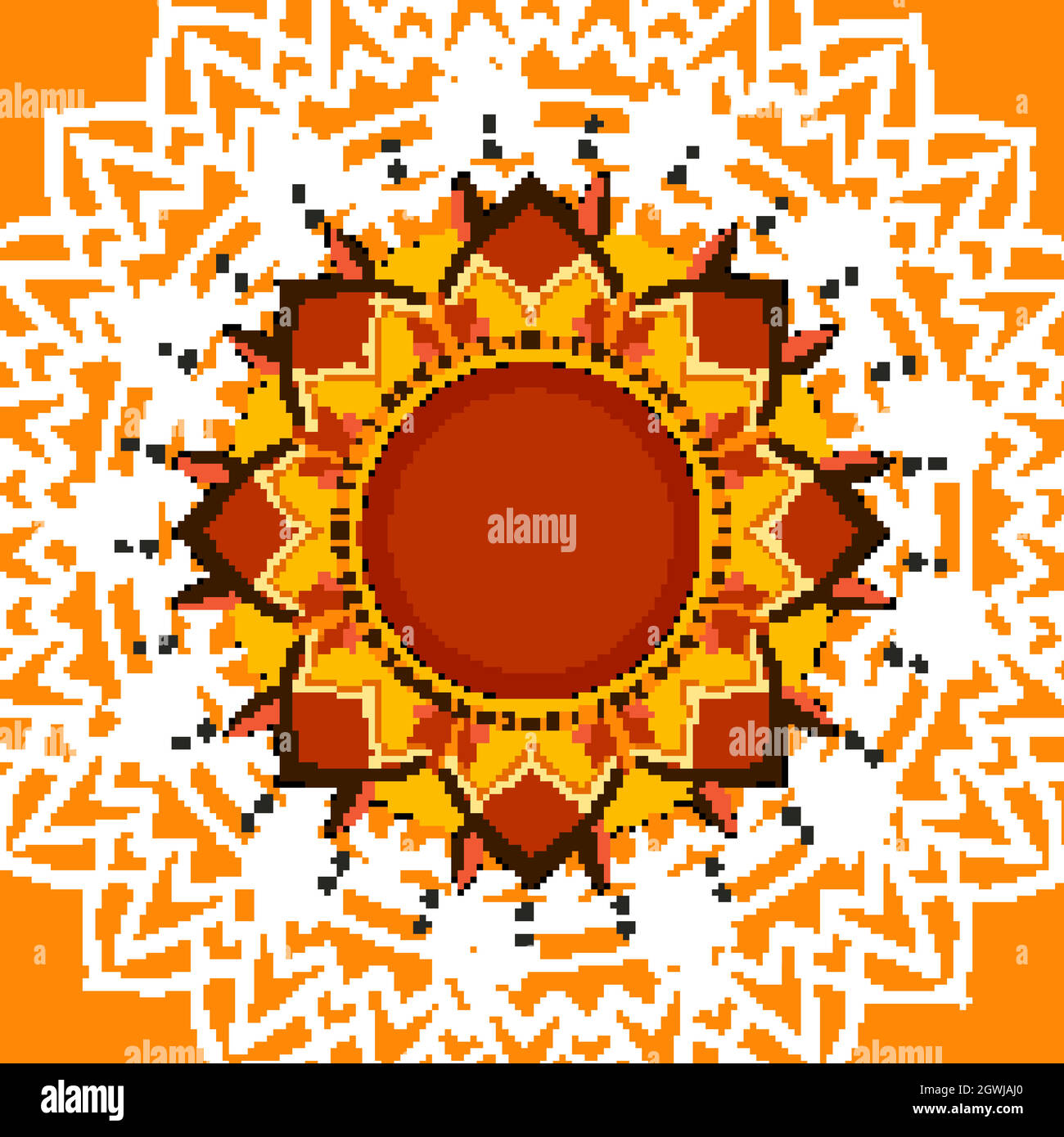 Flower icon illustration orange petals Stock Vector Images - Alamy