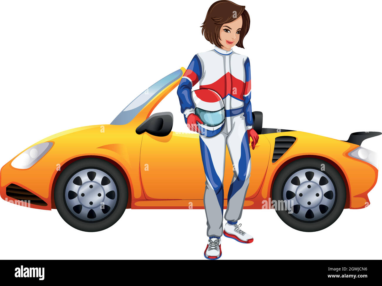 Car driver with lady Cut Out Stock Images & Pictures - Alamy