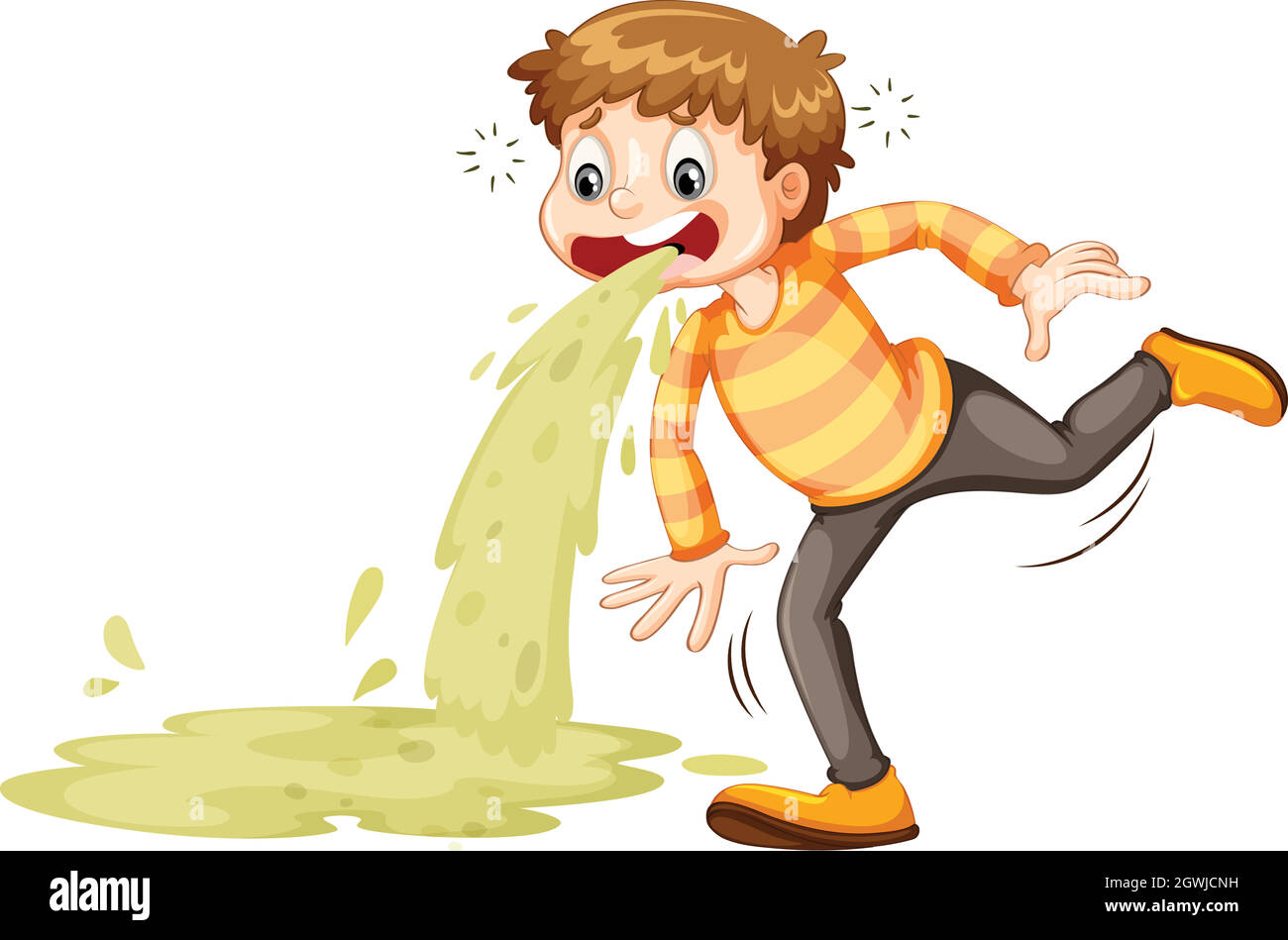 A sick boy vomiting Stock Vector Image & Art - Alamy