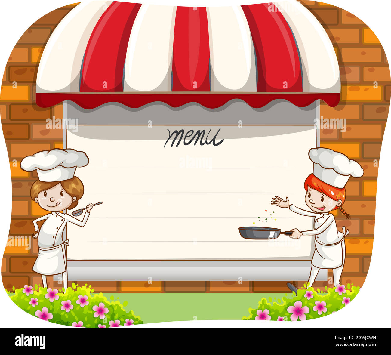 Blank white cafe menu Stock Vector Images - Alamy