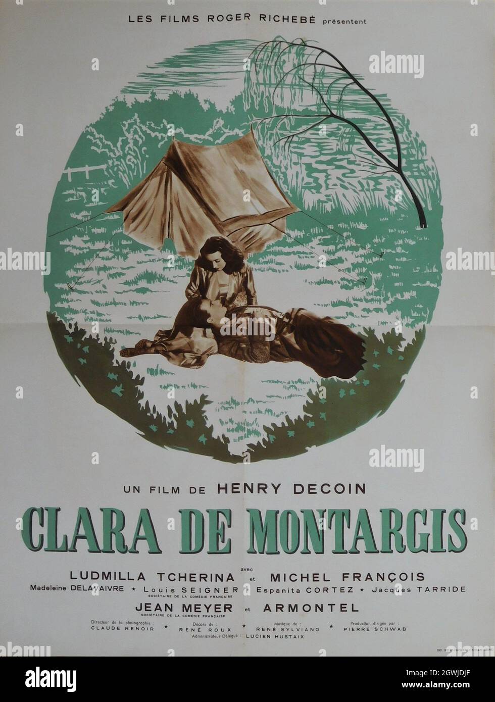 LUDMILLA TCHERINA and MICHEL FRANCOIS in CLARA De MONTARGIS 1951 ...