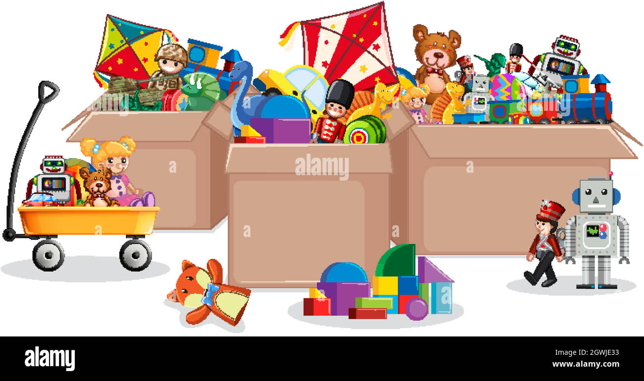 Three toys white Stock Vector Images - Alamy