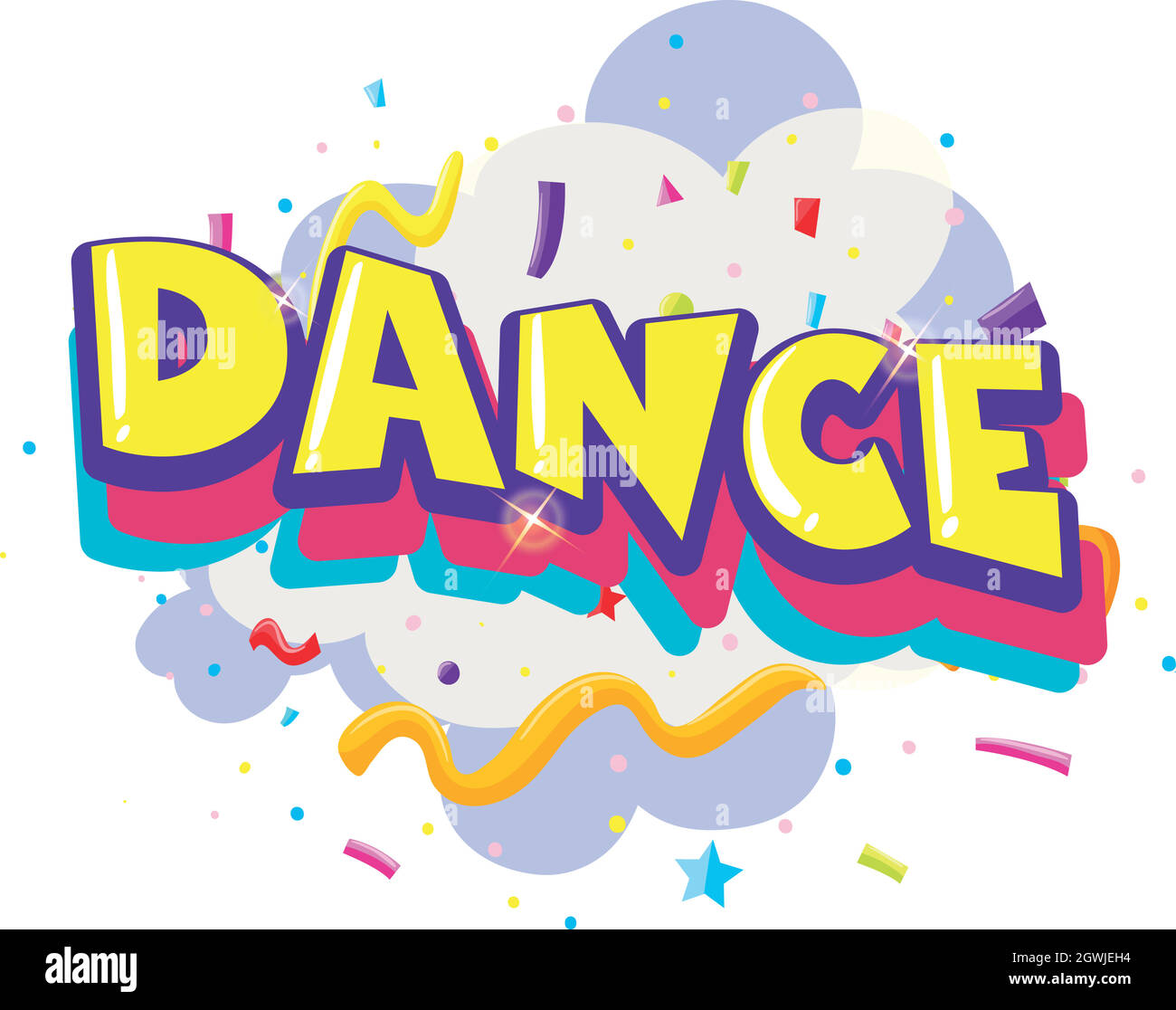 Colorful fun dance texts Stock Vector Image & Art - Alamy