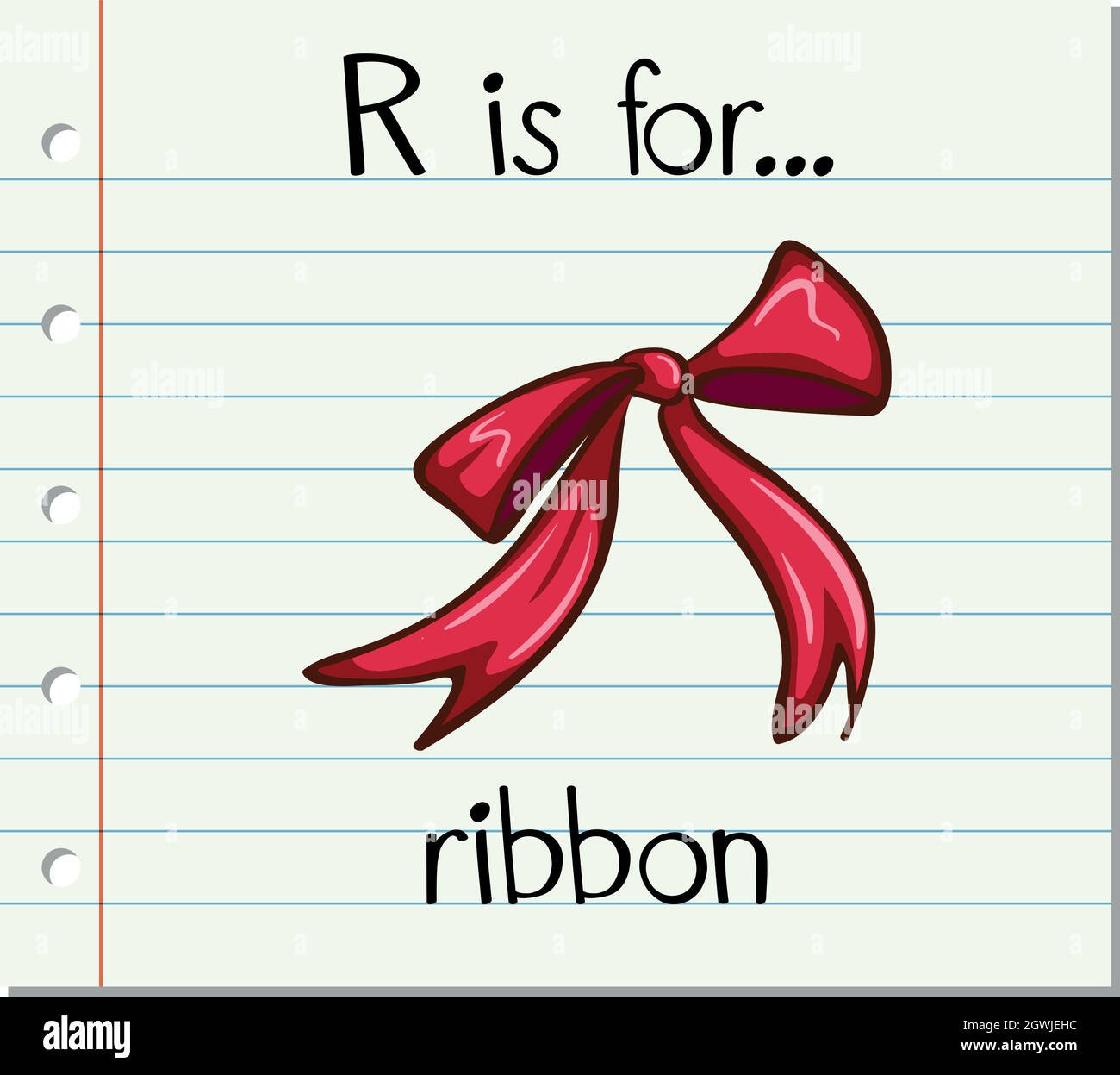Flashcard letter R is for ribbon Stock Vector Image & Art - Alamy