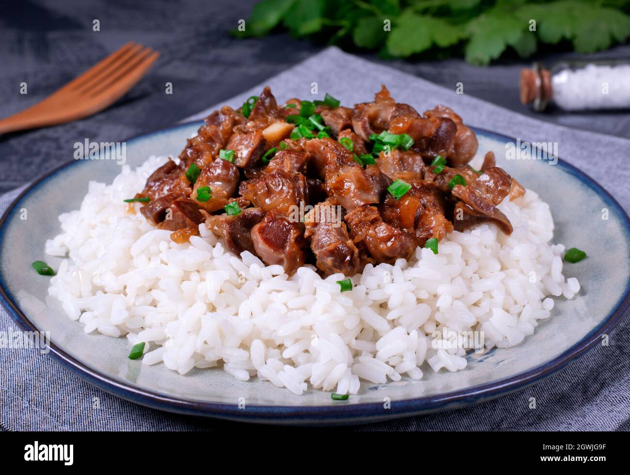 Chicken gizzard stew hi-res stock photography and images - Alamy