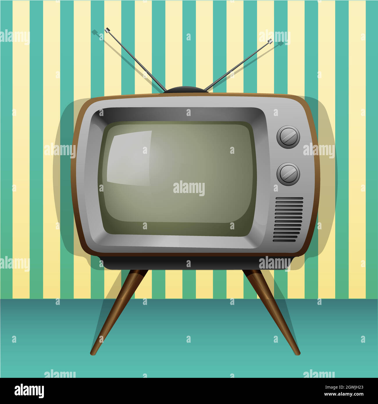 Old vintage television screen close hi-res stock photography and images ...