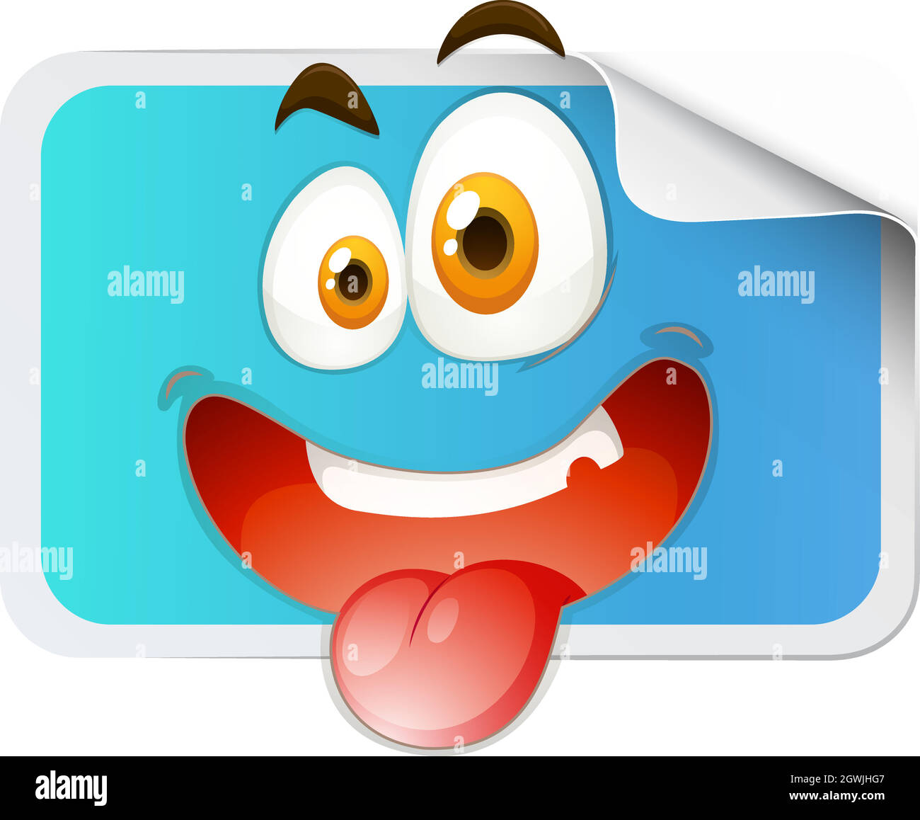 Happy face sticker hi-res stock photography and images - Alamy