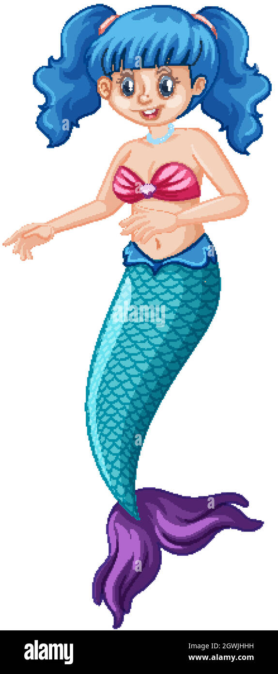 Cute mermaid design Stock Vector Images - Alamy