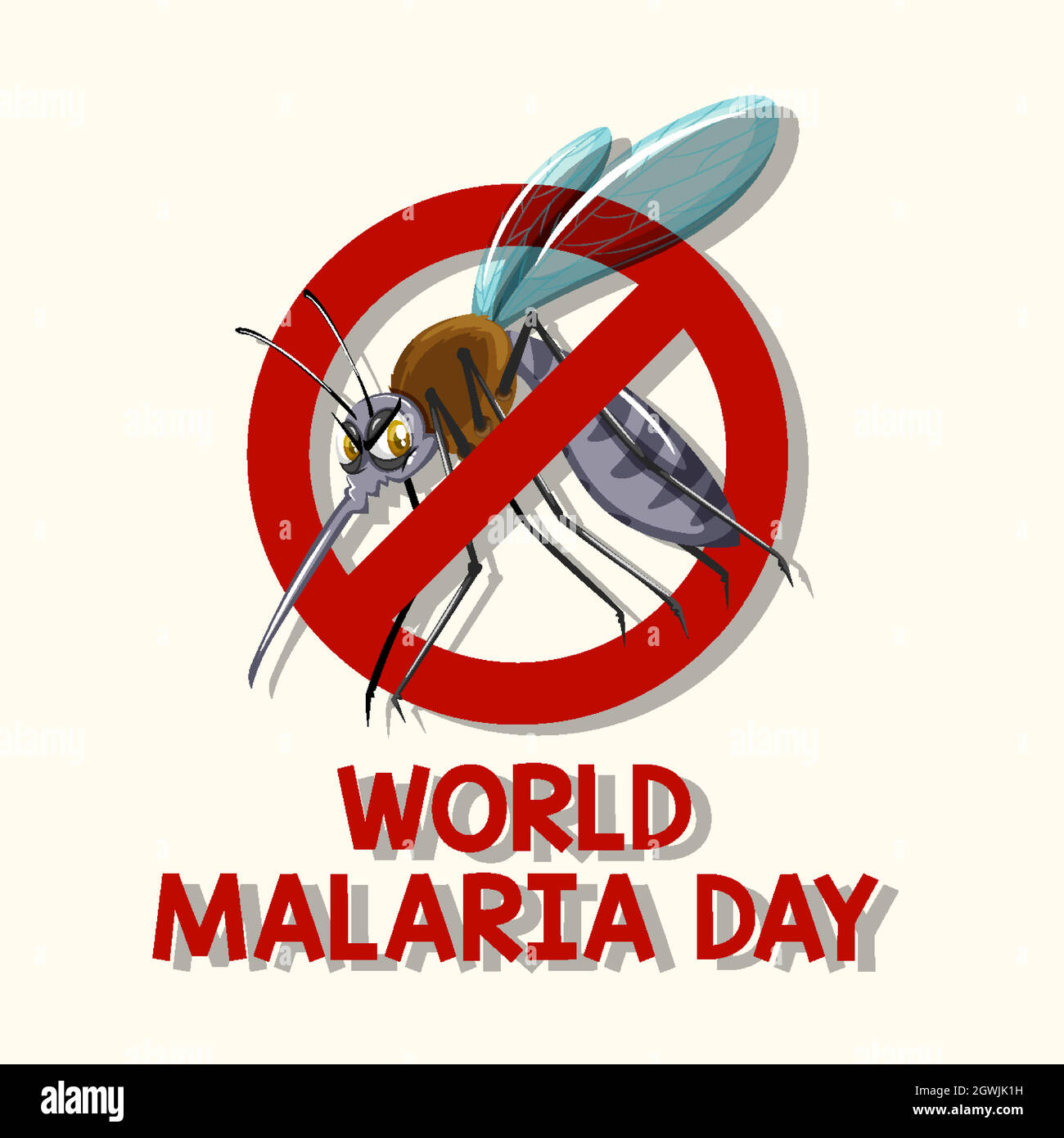 World Malaria Day logo or banner with mosquito sign Stock Vector Image ...