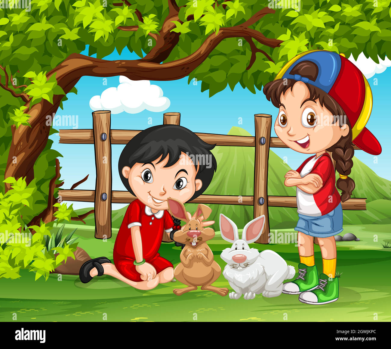 Bunny girls Stock Vector Images - Alamy