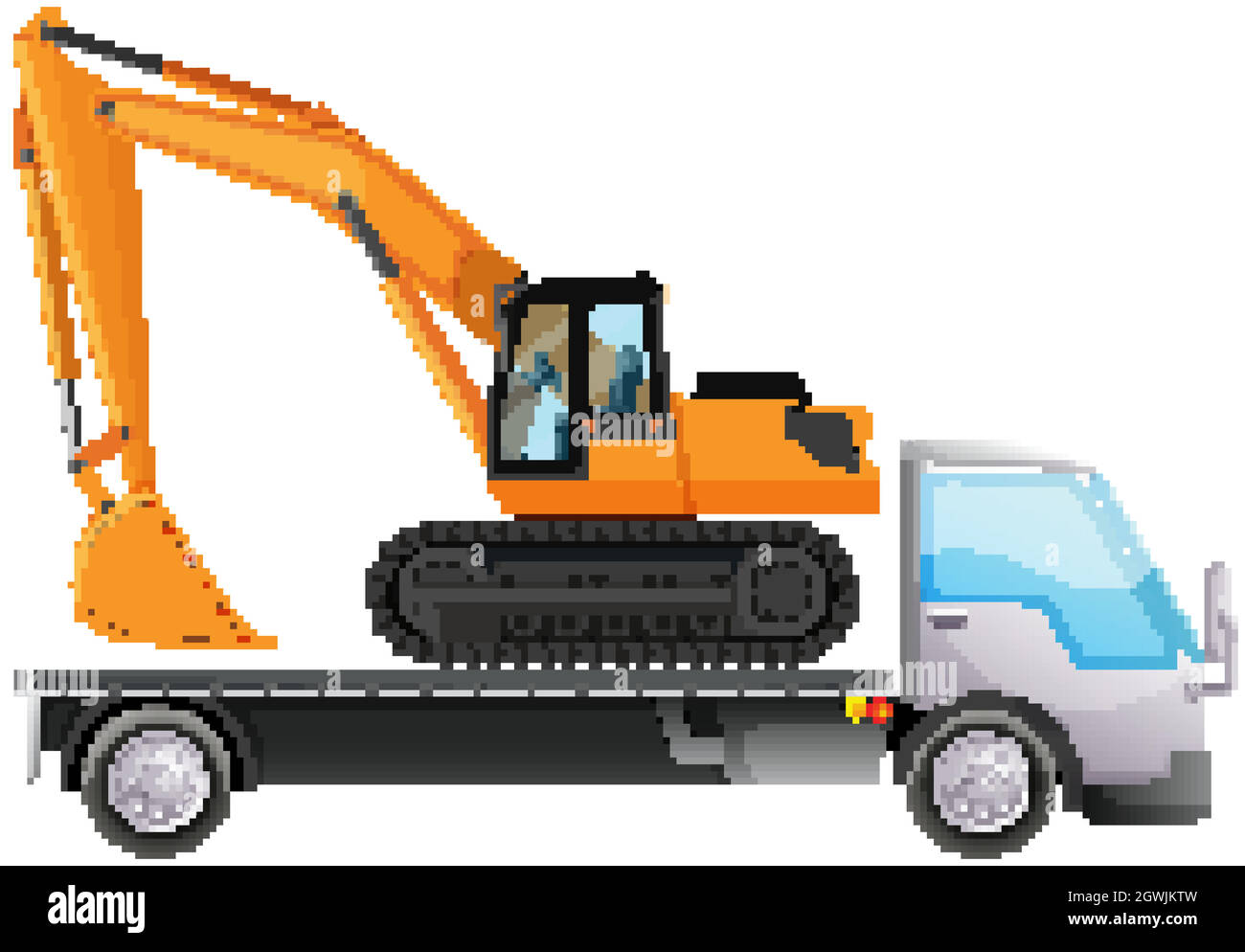 Crane on large construction Stock Vector Images - Alamy