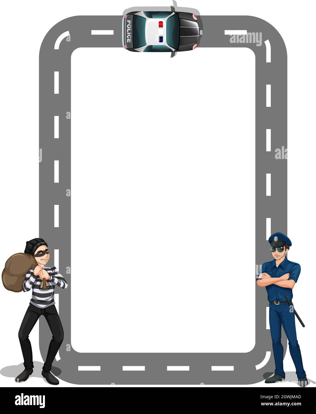Police Car Clip Art Border