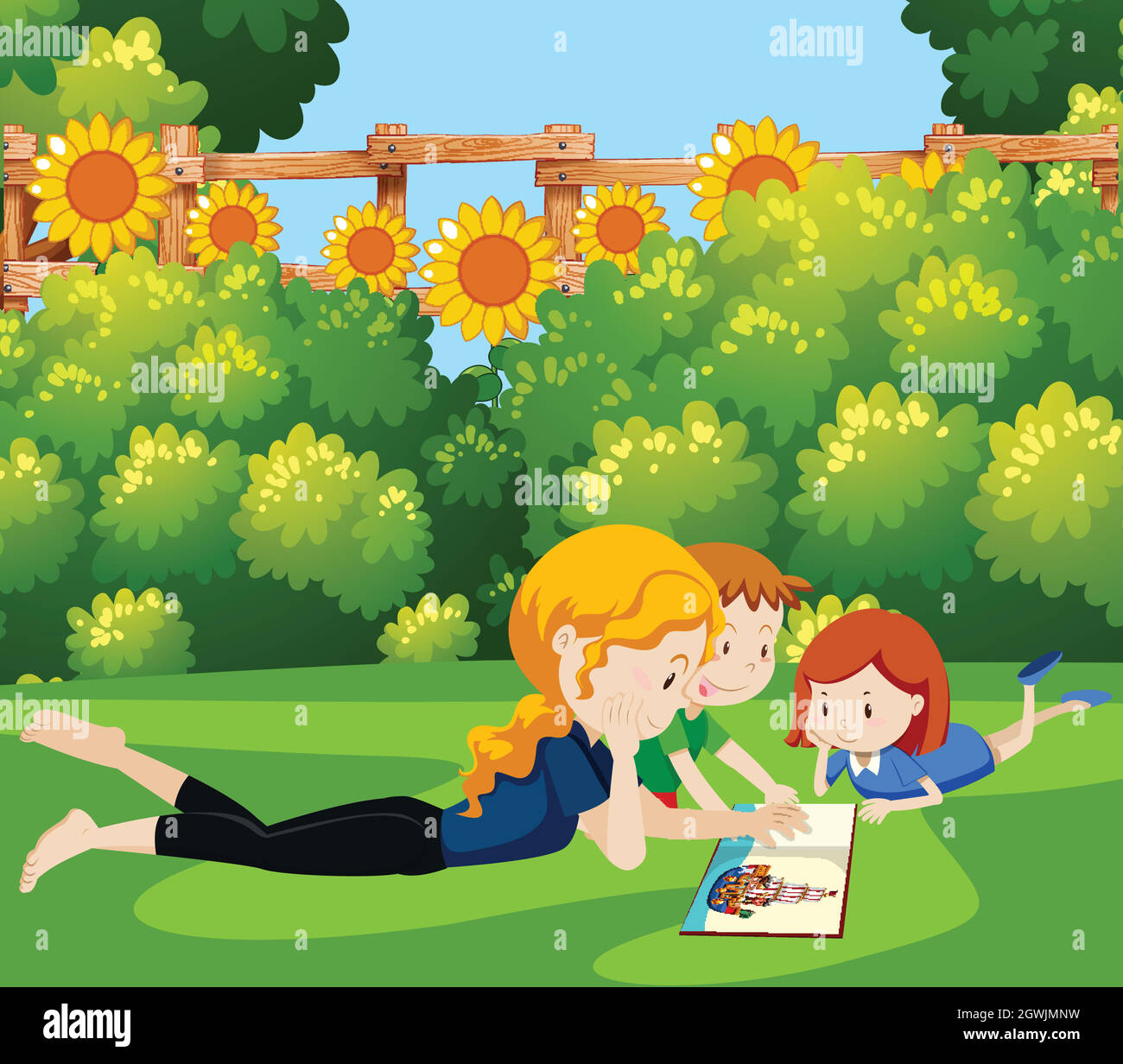 Children drawing with mom hi-res stock photography and images - Alamy