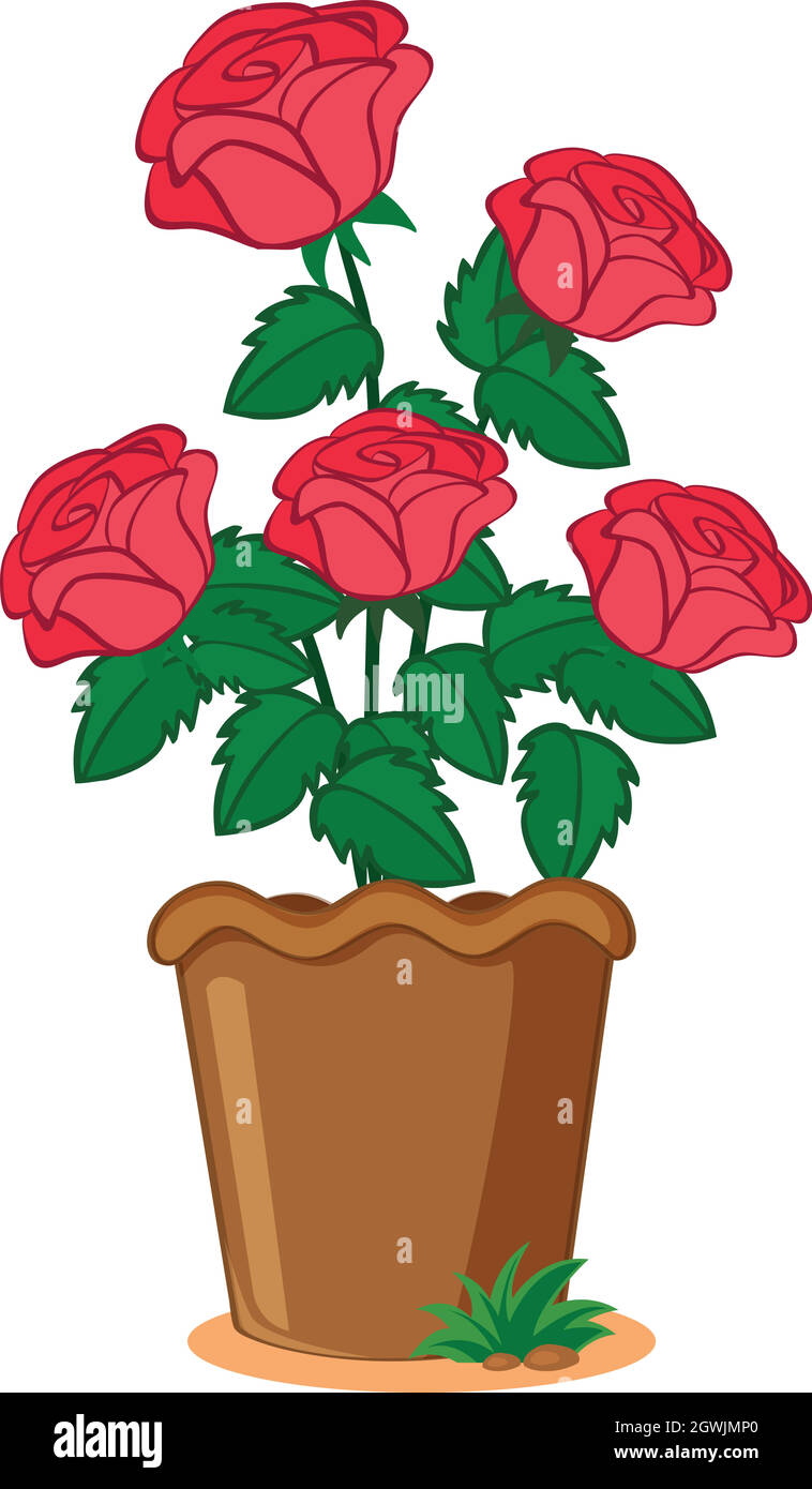 Pink rose clipart Stock Vector Images - Alamy