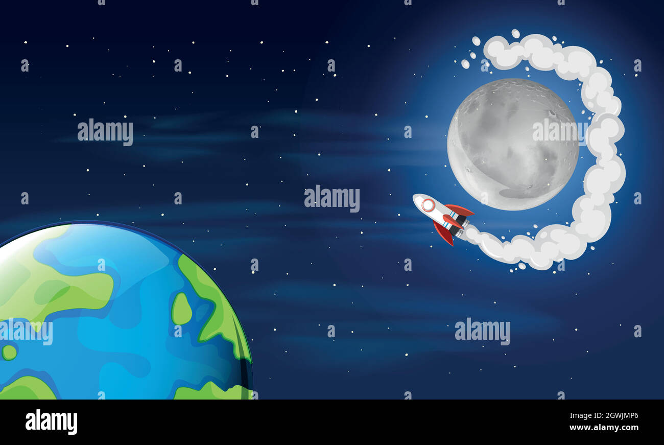 Earth moon cartoon Stock Vector Images - Alamy