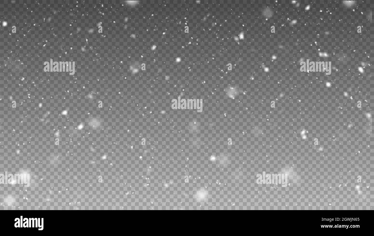 Vector snowfall isolated. Winter background. Snow overlay illustration ...