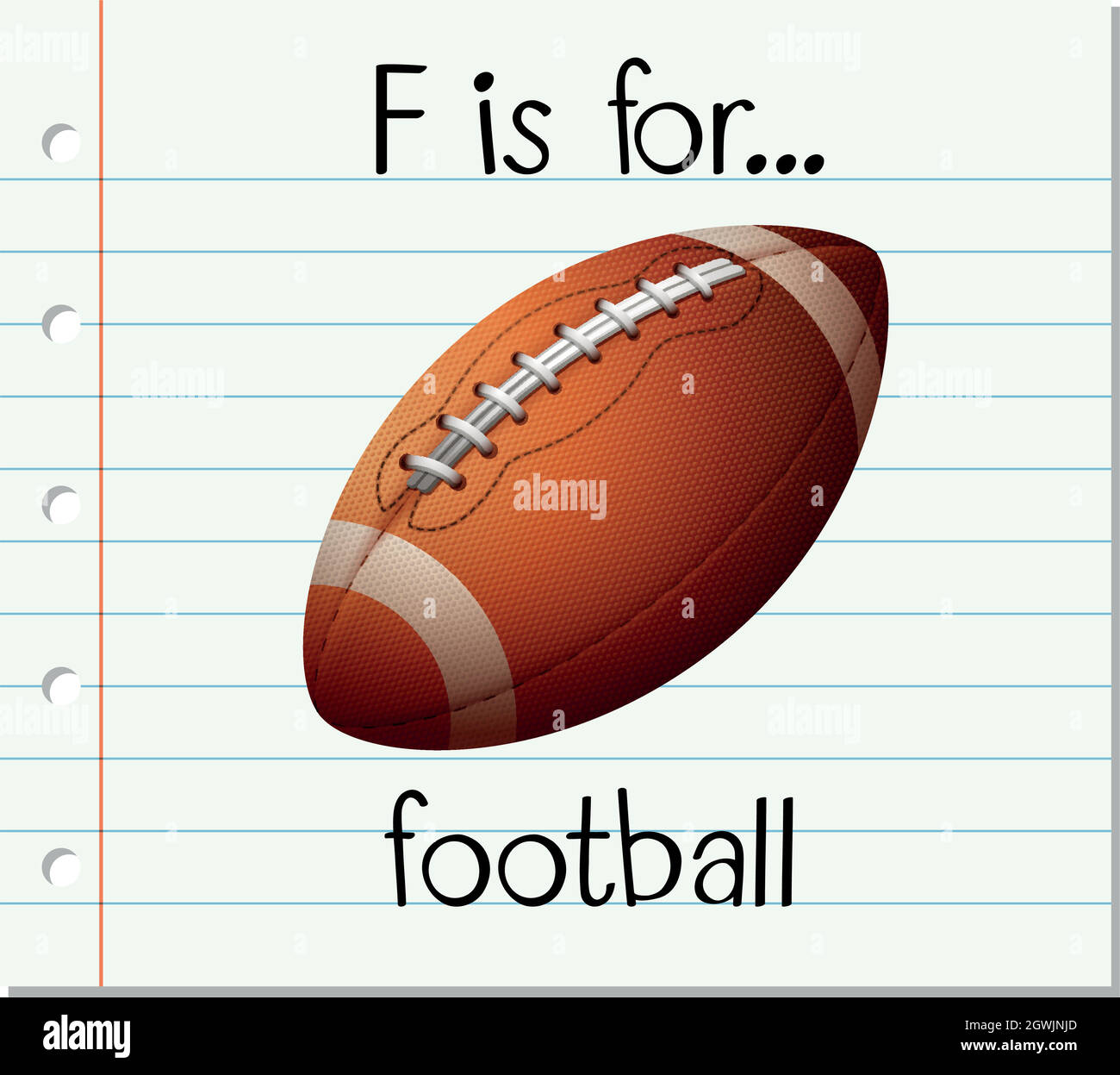 Flashcard letter F is for football Stock Vector Image & Art - Alamy