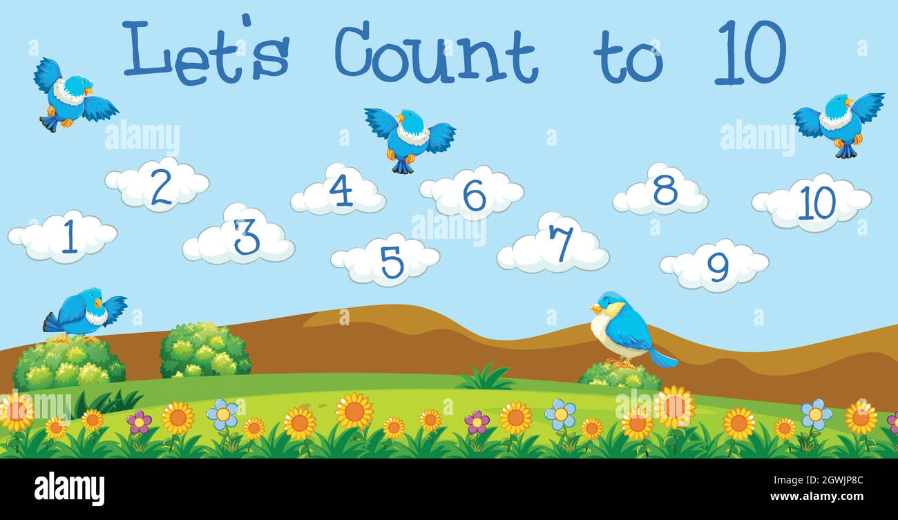 A Math Lesson Count to 10 Stock Vector Image & Art - Alamy