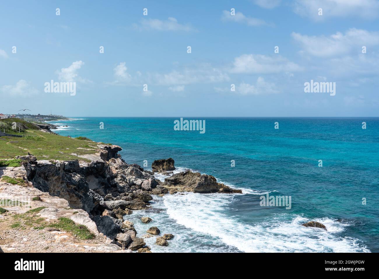 Punta Sur - Southernmost point of Isla Mujeres, Mexico. Beach with ...
