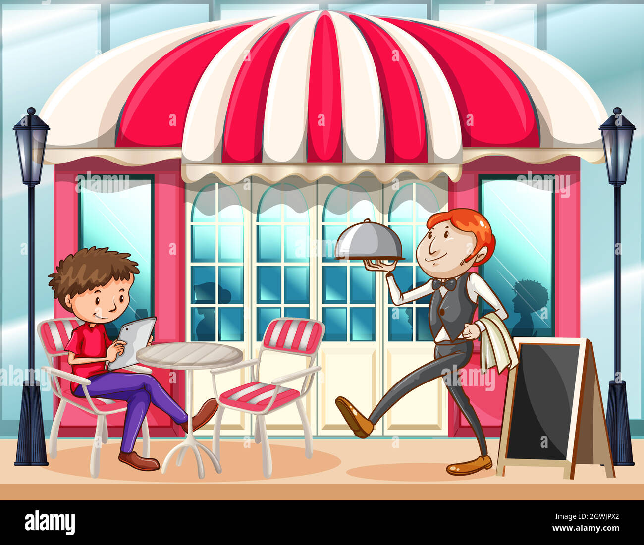 Scenic dining Stock Vector Images - Alamy