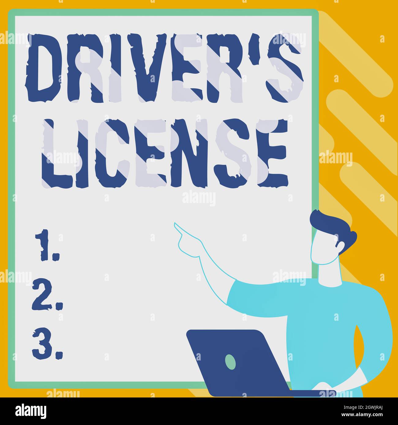 Sign displaying Driver S License. Business concept a document ...