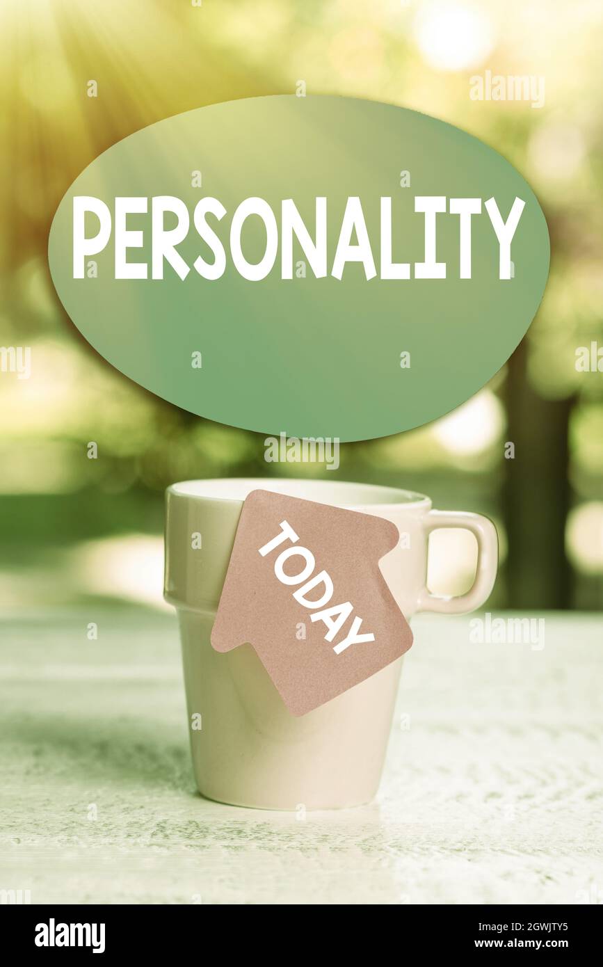 Conceptual caption Personality. Word Written on combination ...